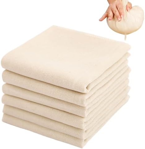 WORUIB Muslin Cloths for Cooking, 6 Pcs, 50x50cm, White, Cotton ...