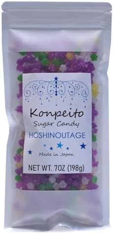 Amazon.com : HOSHINOUTAGE Konpeito Japanese Star Sugar Candy 7oz [198g ...