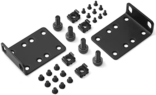 Amazon.com: ITROLLE 2pcs Black Zinc Rack Mount Kit Universal 1U Rack ...