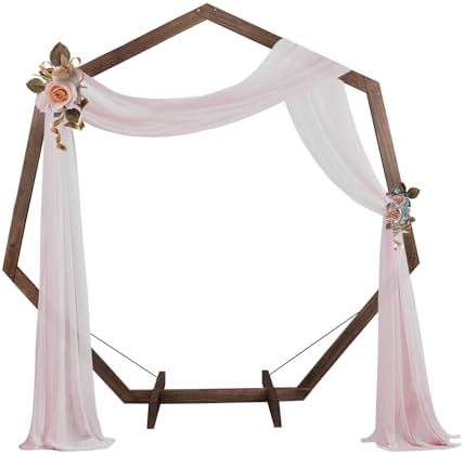 Amazon.com : Arch&Stone Heptagonal Wedding Arch, Modular Wooden Wedding ...