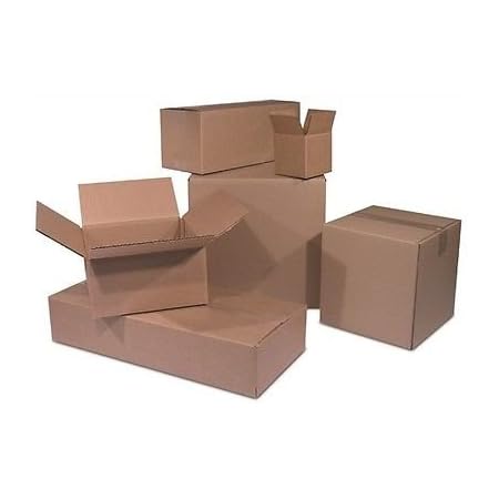 Amazon.com: 100 10x8x4 Cardboard Shipping Boxes Flat Corrugated Cartons ...