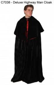 Highwayman Black Cloak & Red Lining : Amazon.co.uk: Outlet