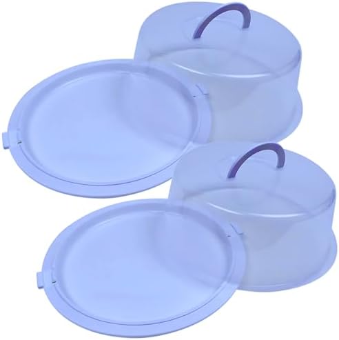 Amazon.com: BOSS CLASS (4) Reusable Plastic Cake Container with Lid ...
