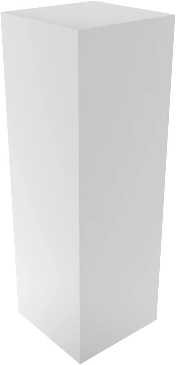 Displaypro Pedestal Plinths White Polished Acrylic Decorative Storage ...