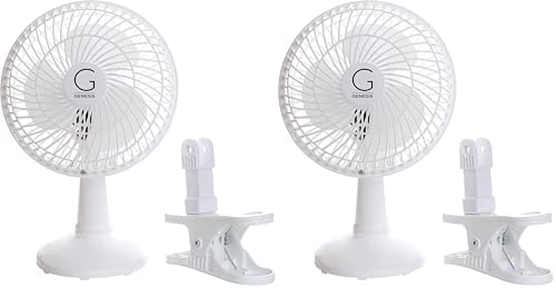 Amazon.com: Genesis 6-Inch Clip Convertible Table-Top & Clip Fan Two ...