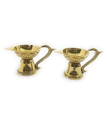 Buy RAMA METAL Brass DEEPAM Set (Pack of 2) Online at Low Prices in ...