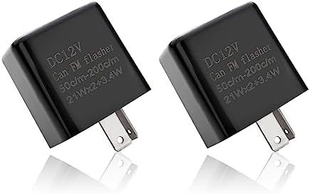 Turn Signal Relay 2X 2-Pin LED Flasher Relay 12V Adjustable Frequency ...