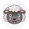 24 x 40mm Round 'Happy Sheep Face' Stickers (SK00058359) : Amazon.co.uk ...