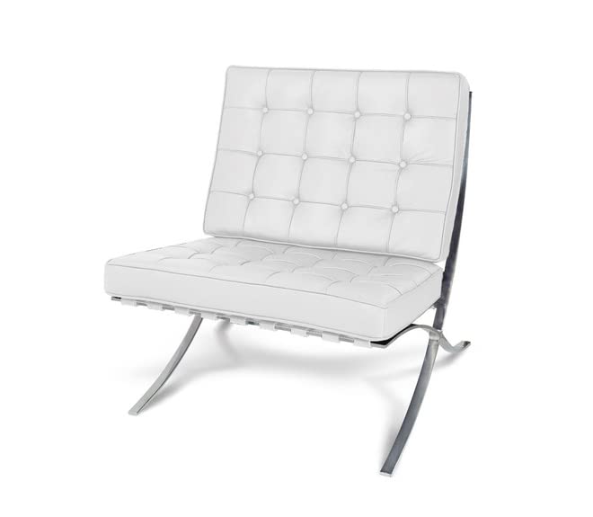 White Leather Club Chair BAROLO SNOW Swivel Club Chair Parker