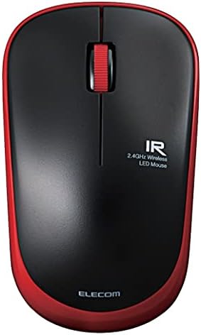 Amazon.co.jp: Elecom M-IR07DRRD Wireless Mouse, Includes Receiver, Size M, 3 Buttons, Infrared ...