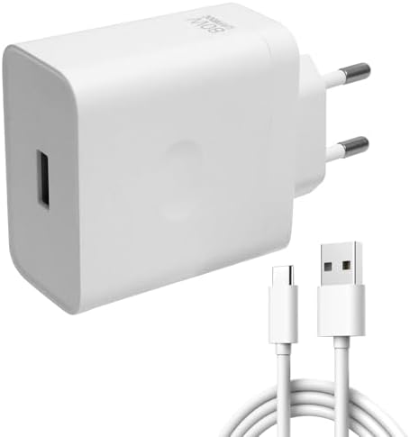 Cargador de 80W para Real-me, One-Plus con Cable USB-C 6A, Cargador ...