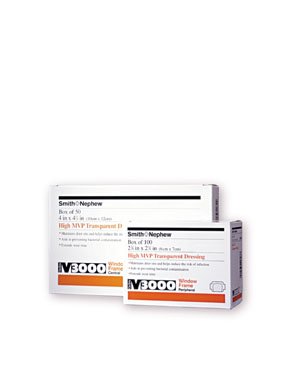 Smith & Nephew 4008 IV3000 Transparent Adhesive Film Dressing, 1-Hand ...