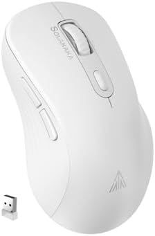 Amazon.in: Buy SOLAKAKA SM66 White Silent Dual Mode 2.4GHz Wireless ...