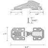 Chibery 4 Pack 90 Degree Soft Close Surface Mount Spring Hinges, Easy ...