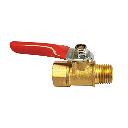 Pysrych 1/4 Inch Ball Valve NPT Air Compressor Brass Valve Female Male ...