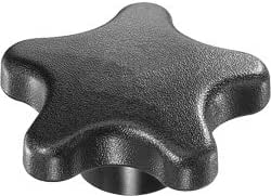 Amazon.com: DimcoGray Black Thermoplastic 5 Star Fluted Torque Knob Female, Brass Insert: 5/16 ...
