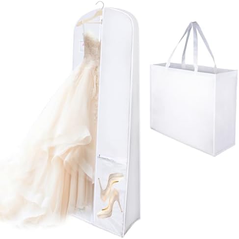 Amazon.com: 72" wedding dress garment bag,with 10'' Gusseted Dress Bags ...