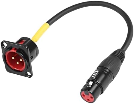 Amazon.com: QIANRENON XLR Male to Female Panel Mount Adapter - 3Pin ...
