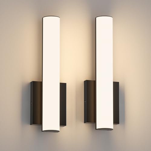 Aoceley 2-Pack Led Wall Sconces,18W 3000K Indoor Hardwired Dimmable ...
