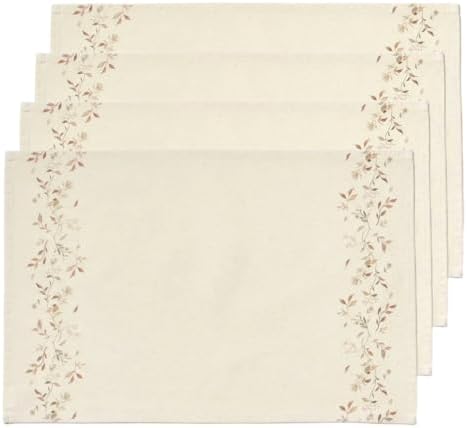 Amazon.com: Modernus 100% Unbleached Natural Cotton Placemats Set of 4 ...