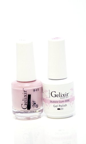 Amazon.com : Gelixir matching color & nail lacquer Bubble Gum -008 ...