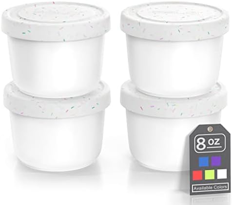 Amazon.com: CasaVibe Ice Cream Containers for Homemade Ice Cream (2 Pcs ...
