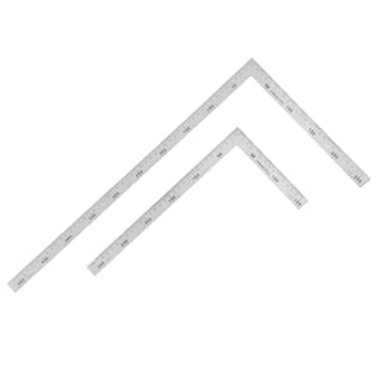 Amazon.com: Uonlytech 2 Pcs Stainless Steel L-Square Ruler Small ...