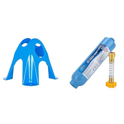 Camco 2-in-1 RV Water Filter Stand-Limits Kinking-Maximizes Flow Rate ...