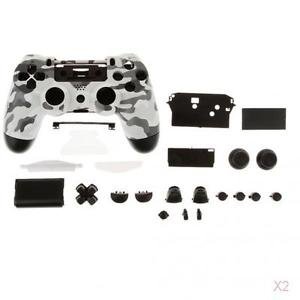 2pcs Controller Shell Full Replacement Shell Housing for PS4 ...
