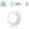 GE Round Mini Touch Light, Battery Operated, White, Push On/Off ...