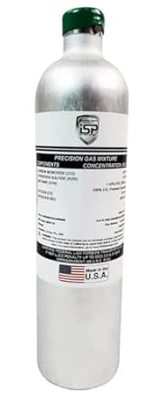 Calibration Gas Cylinder for BW Monitors (2.5% CH4/LEL, 18% O2, 100 ppm ...