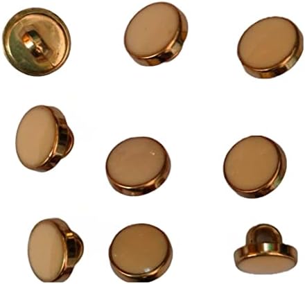 Bhavya Enterprises 8mm Enamel Metallic Ivory Gold Rim Tiny Shirt ...