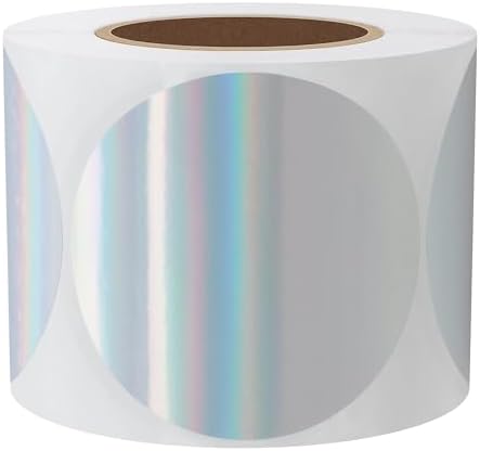 Hybsk Holographic Silver Thermal Sticker Rainbow Thermal Labels for ...