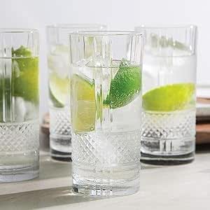 Buy Creative Crystal Diamond Cut Water and Juice Glass Set of 6 255ml ...