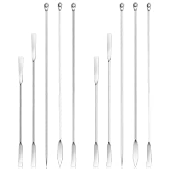 10Pcs Lab Spatula Micro Spoons, Stainless Steel Mini Metal Spatula ...