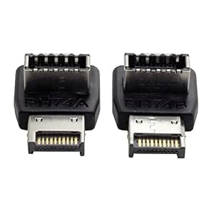 Cablecc 2pcs Overmold USB 3.1 Front Panel Header Male to Female Type-E ...
