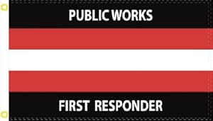 Amazon.com : Generic 3X5 Public Works First Responder Flag Banner ...