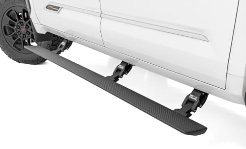 Amazon.com: Rough Country Power Running Boards with LED Step Lights for ...