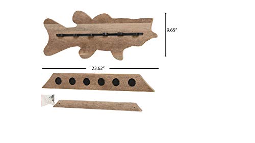 Snapklik.com : Old Cedar Outfitters Fish-Shaped, Vertical Wall Rod Rack ...