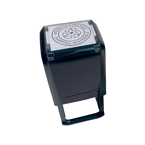 Amazon.com: We Reuse and Recycle Shipping Materials Stamp (Self inking ...