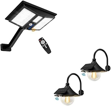 Solar Barn Lights Outdoor,13LEDs Solar Powered Street Light with Motion ...