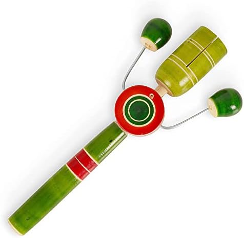 Channapatna Toys Wooden TIK TIK Rattle Pack of 1 - Colourful Musical ...