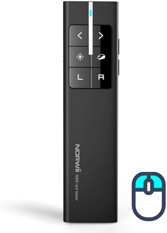 AMERTEER Wireless Presenter, 2.4GHz Powerpoint Presentation Remote ...