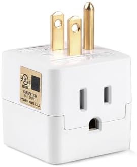 Amazon.com: 3 Outlet Wall Adapter UL Listed 3 Outlet Power Cube Tap, 3 ...