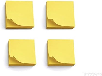 ODDY Super Sticky Notes, Yellow Colour (3"x 3",Pack of 4, 80 Sheets per ...