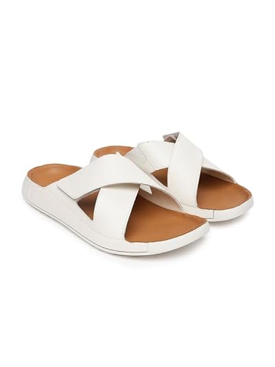 Buy ECCO Cozmo White Men Slide Sandal at Amazon.in