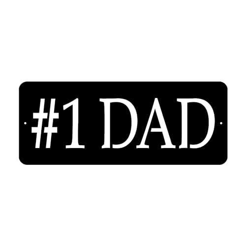 Amazon.com: #1 Dad Sign, Metal Sign For Dad, Home Man Cave Wall Art ...