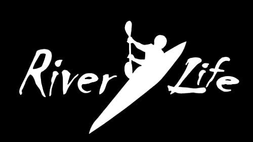 Amazon.com: River Life Kayak Decal Vinyl Sticker|Cars Trucks Vans Walls ...