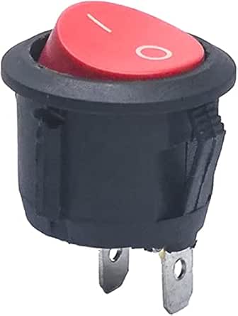 Rocker Switch 20pcs 50pcs 23mm KCD1-105 SPST 2PIN 6A 250V Round Button ...