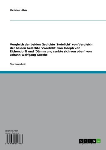 Amazon.com: Vergleich der beiden Gedichte „Zwielicht“ von Joseph von ...